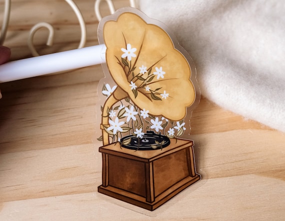 Record Player Sticker Vintage Collection Vinyl Clear - Etsy