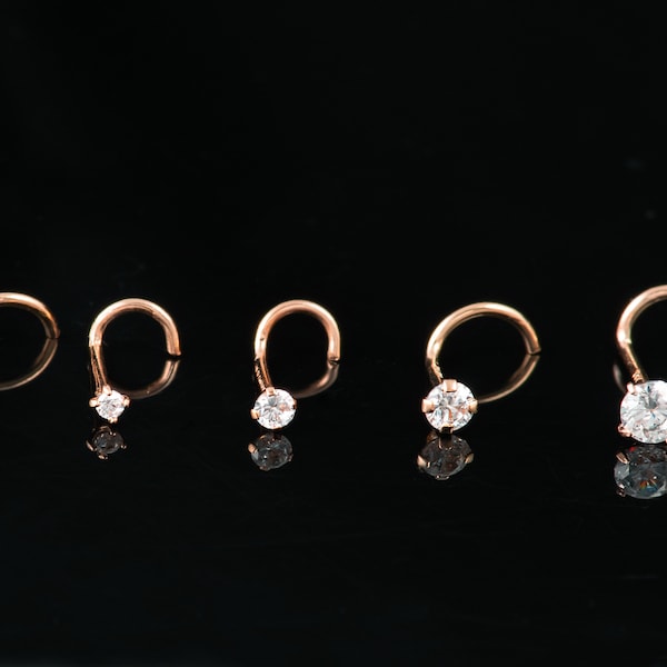 Rose Gold Nose Ring - Etsy