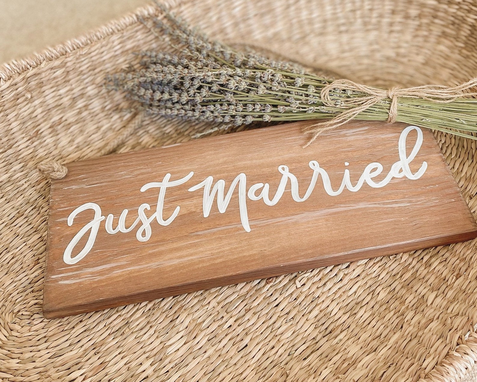 Just Married Wooden Sign Just Married Hanging Sign Just | Etsy