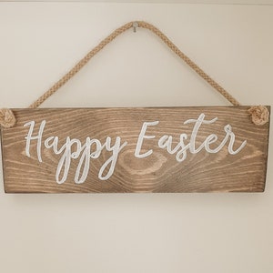 Happy Easter Sign, Wooden Easter Sign, Handmade Sign, Easter Decor ...
