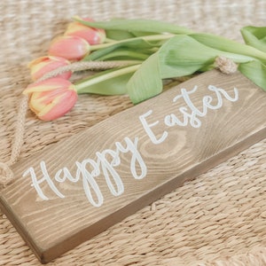 Happy Easter Sign, Wooden Easter Sign, Handmade Sign, Easter Decor ...