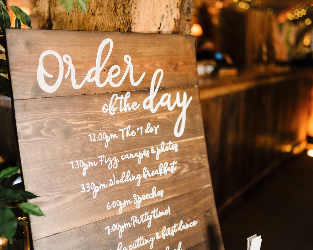 Order of the Day (portrait), Order of Service, Rustic Order of the Day ...