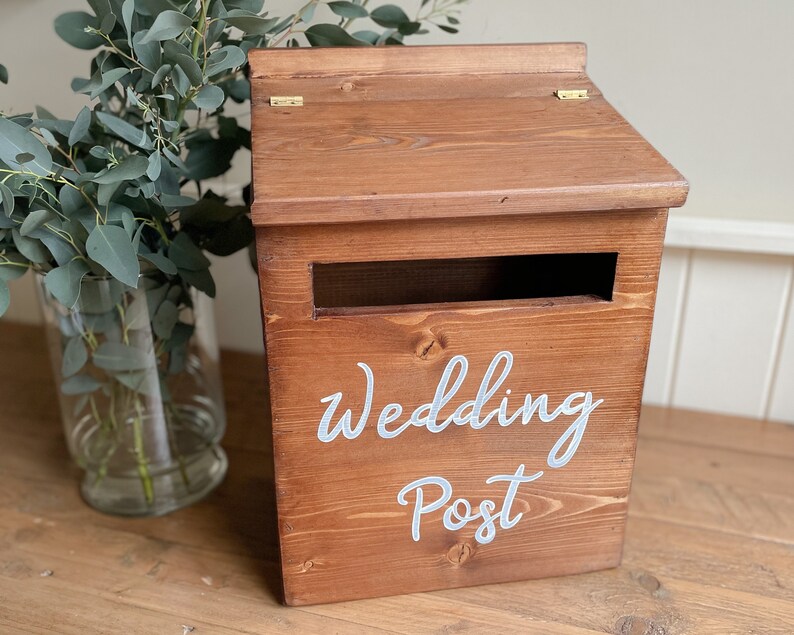 Wooden Wedding Post Box, Personalised Wedding Post Box, Wedding Cards ...