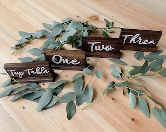 Rustic Wedding Table Numbers | Table Numbers | Personalised | Wedding ...