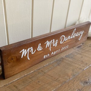 Wooden Top Table Sign, Wedding Top Table Plaque, Wedding Table Decor ...
