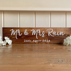 Wooden Top Table Sign, Wedding Top Table Plaque, Wedding Table Decor ...