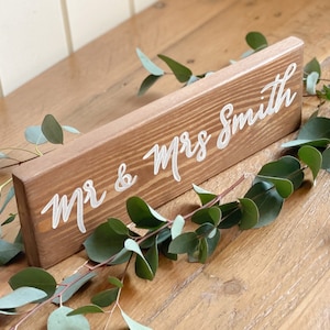 Wooden Top Table Sign, Wedding Top Table Plaque, Wedding Table Decor ...