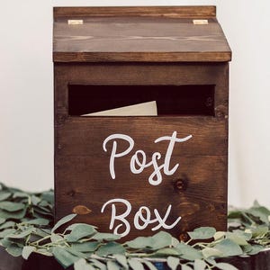 Wooden Wedding Post Box, Personalised Wedding Post Box, Wedding Cards ...