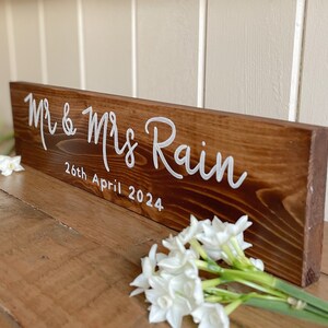 Wooden Top Table Sign, Wedding Top Table Plaque, Wedding Table Decor ...