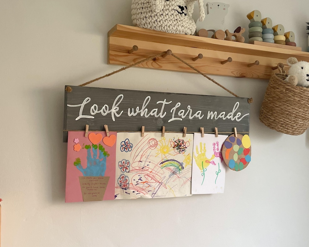Personalised Children's Artwork Display, Look What We Made Display ...