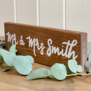 Wooden Top Table Sign, Wedding Top Table Plaque, Wedding Table Decor ...