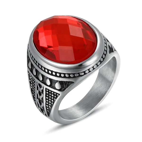 Ruby Men Ring - Etsy