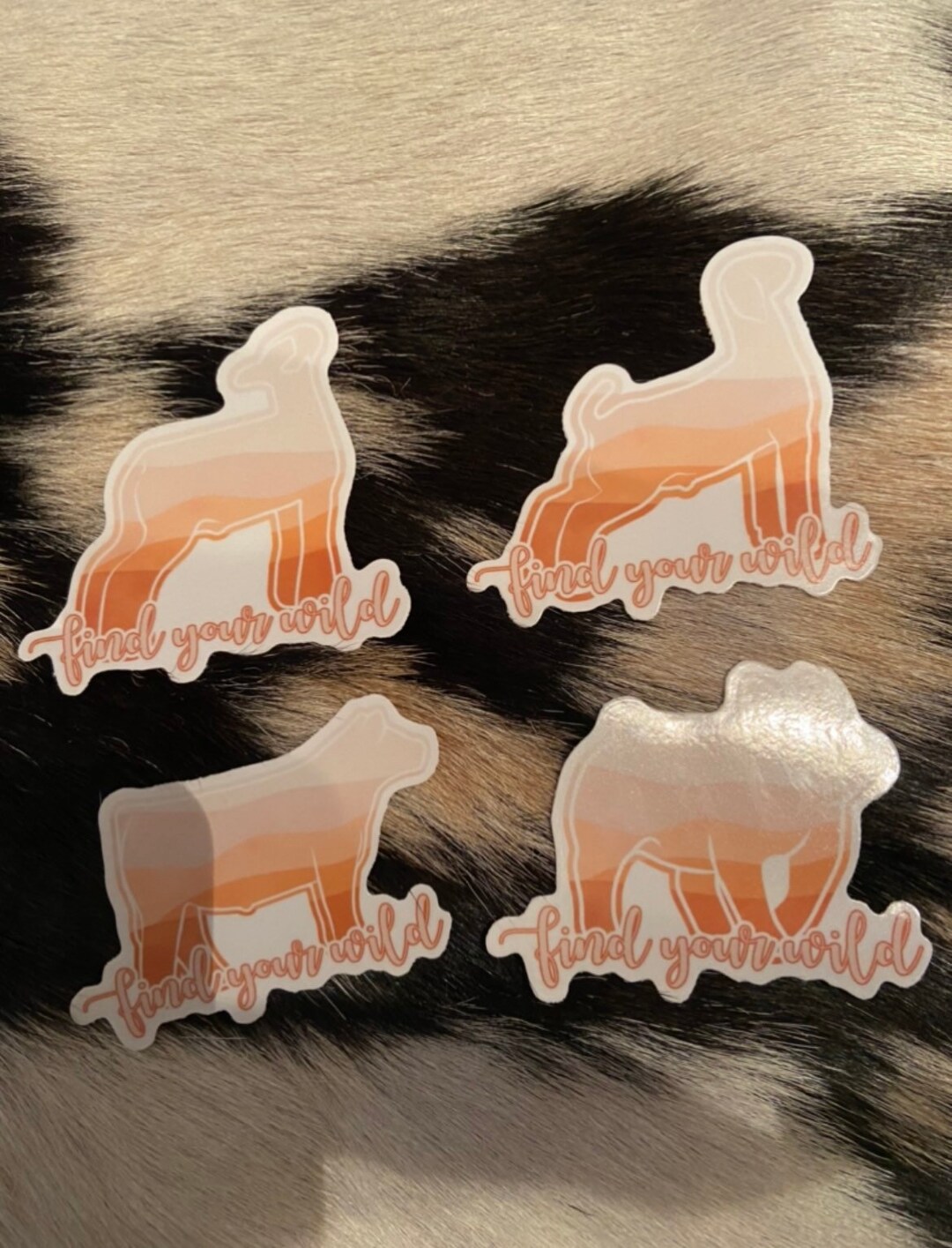 Wild Side Livestock Stickers - Etsy