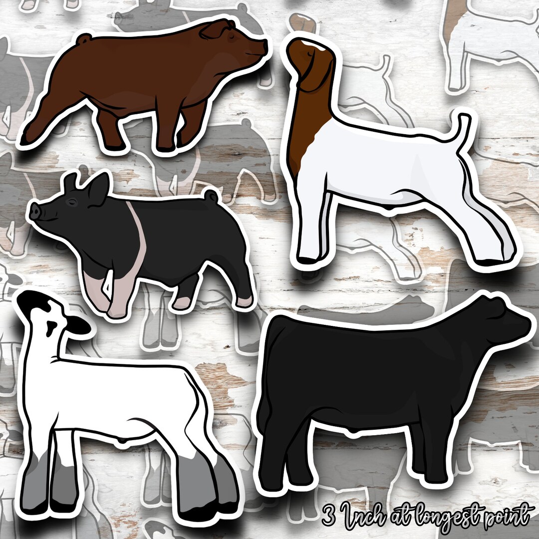 Classic Livestock Stickers - Etsy