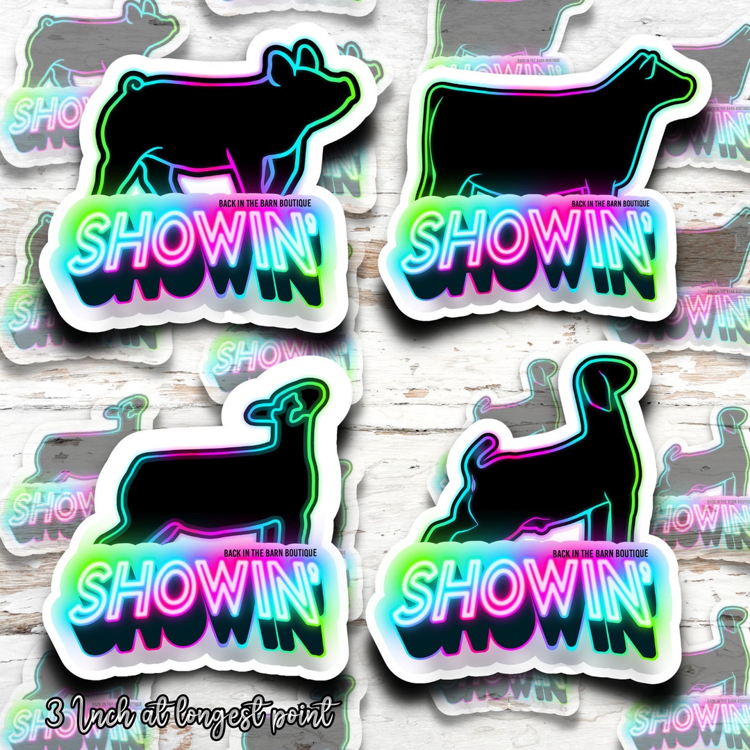 Neon Light Livestock Stickers - Etsy