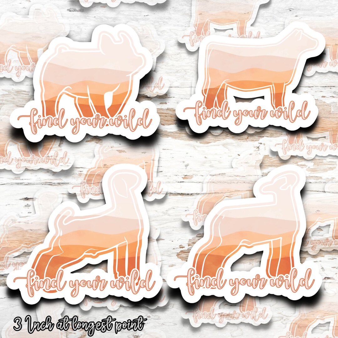 Wild Side Livestock Stickers - Etsy