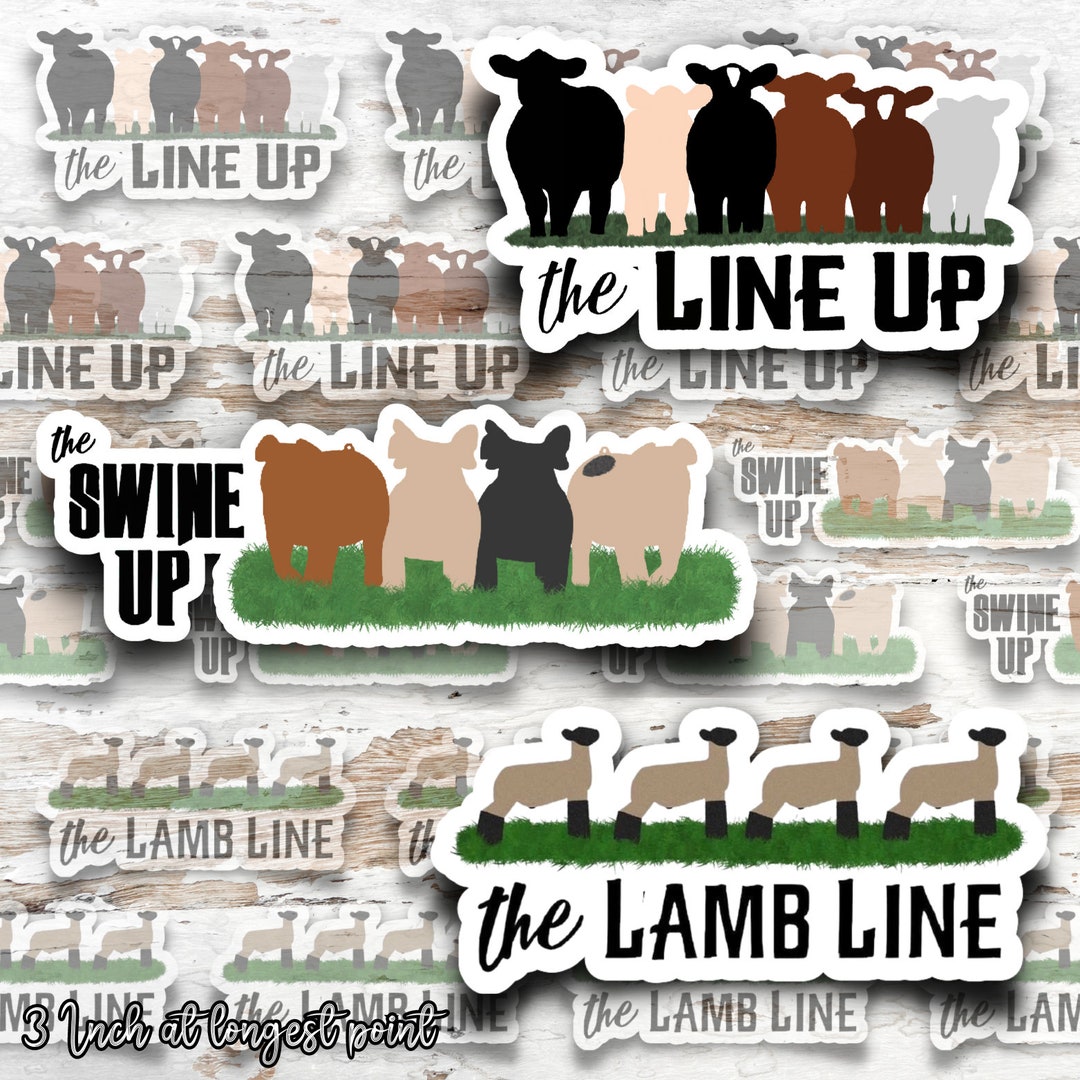 The Line up Livestock Stickers - Etsy