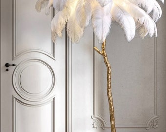 Ostrich Feather Lamp Shade - Etsy