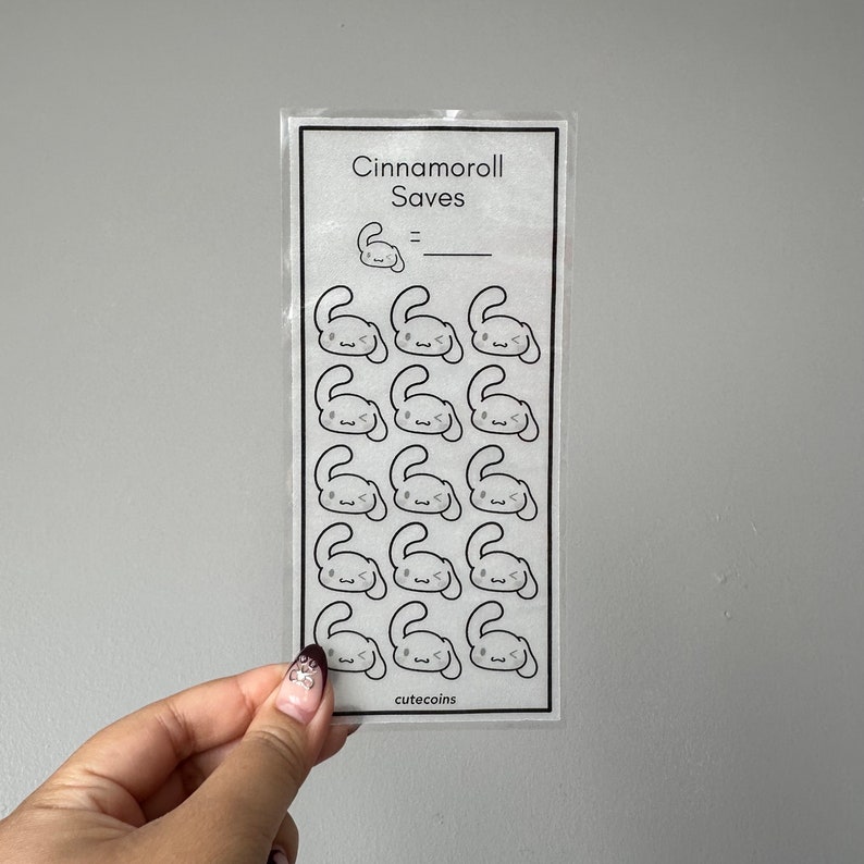 Cinnamoroll Sanrio Savings Challenge Reusable Cute Homemade Budgeting ...