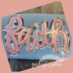 FAITH Double Applique Design - Etsy
