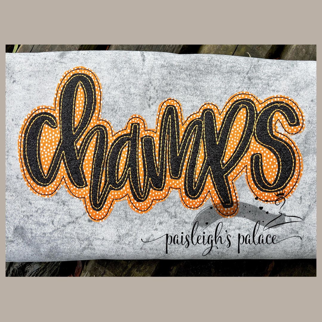 CHAMPS Double Applique Design - Etsy