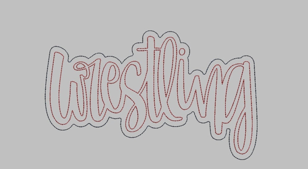 WRESTLING Double Applique Download - Etsy