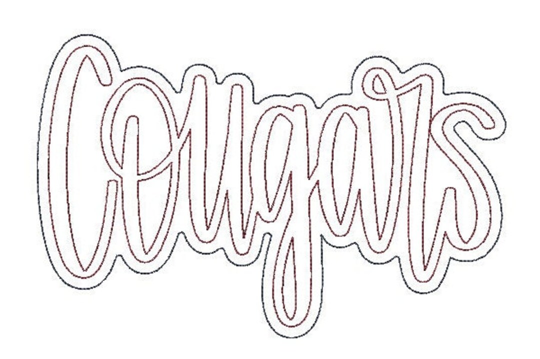 COUGARS Double Applique Download - Etsy