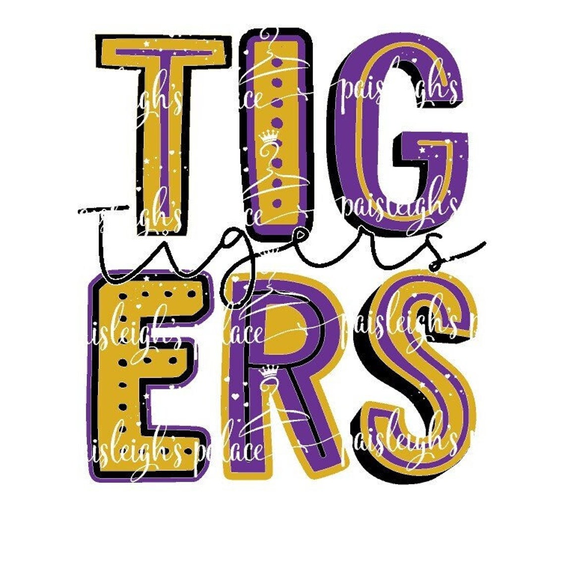 TIGERS Png Purple and Gold - Etsy
