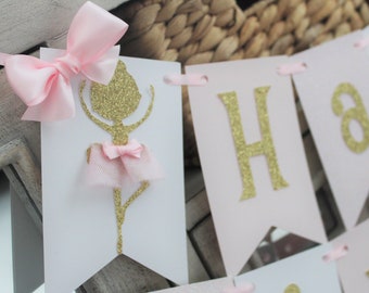 Ballerina Birthday Banner, Ballerina Birthday Decorations, Two Two Cute ...