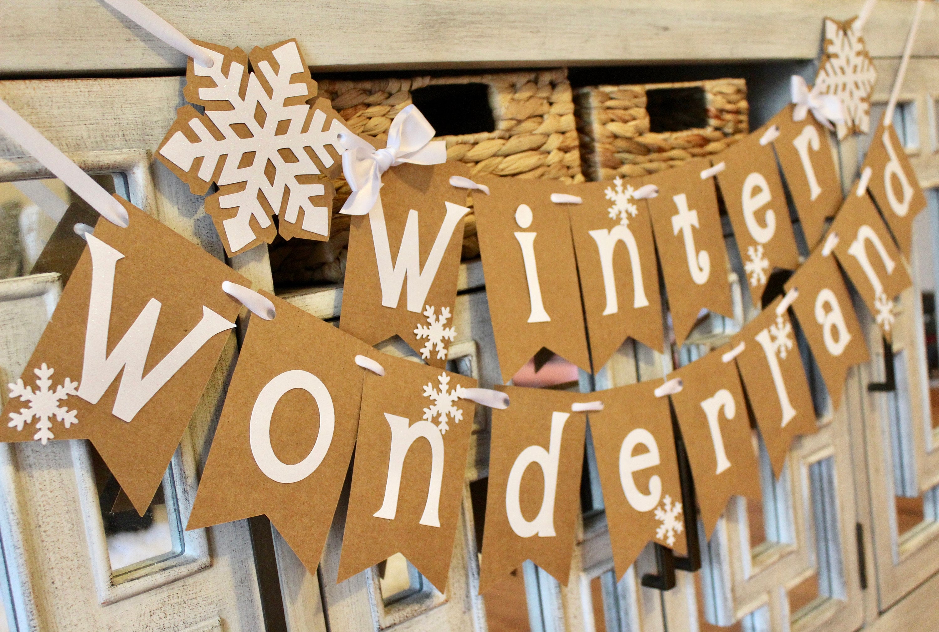 Invierno rústico ONEderland Banners Winter Onederland | Etsy