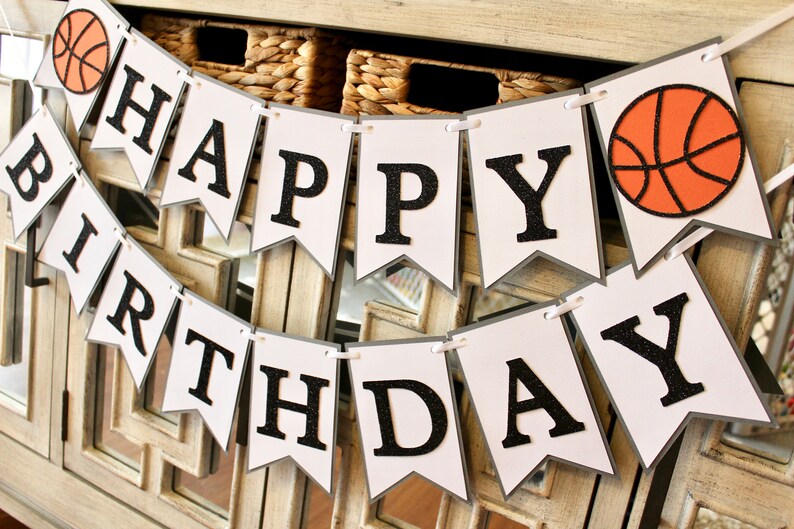 Basketball Birthday Banner Basketball Birthday Decorations | Etsy