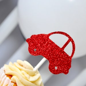 Red Car High Chair Banner, Car Birthday Decorations, Little Red Car ...