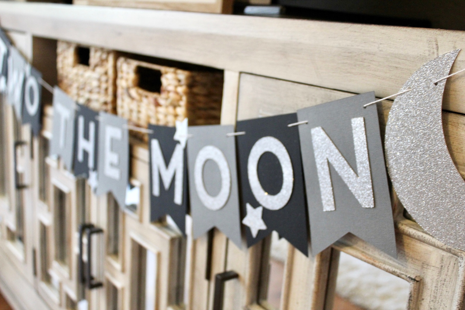 Two the Moon Birthday Decorations, Space Birthday Party Decorations ...