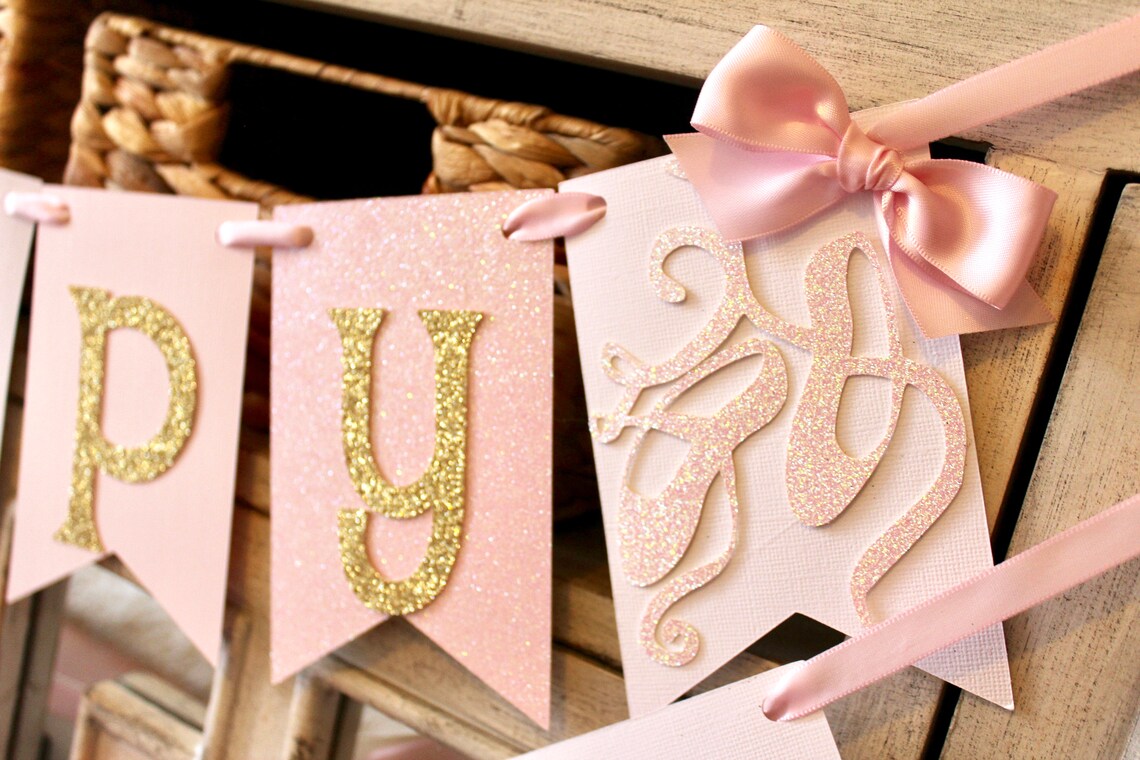 Ballerina Birthday Banner Ballerina Birthday Decorations Two | Etsy