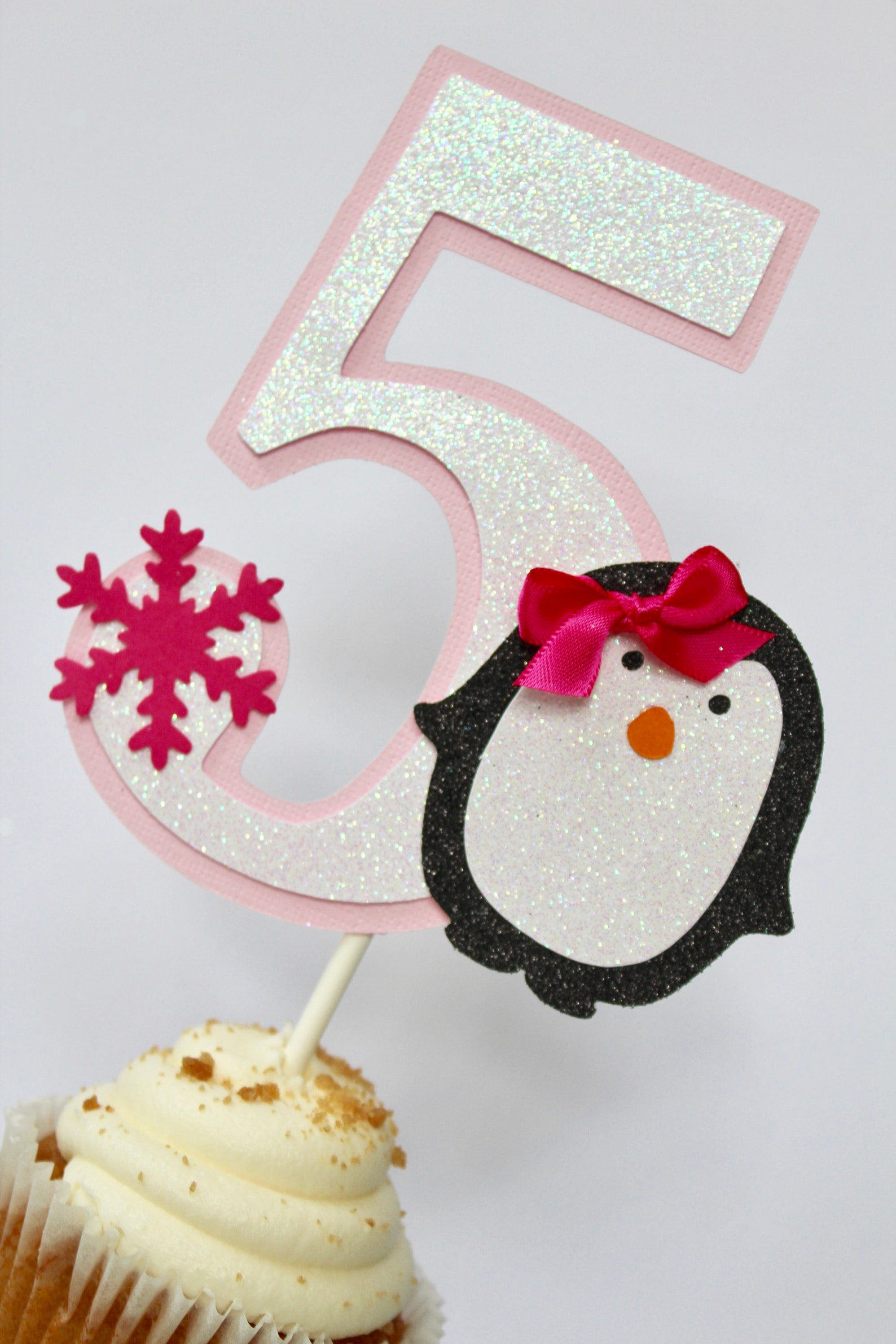 Girl Penguin Birthday Cake Topper Penguin Banner Penguin - Etsy