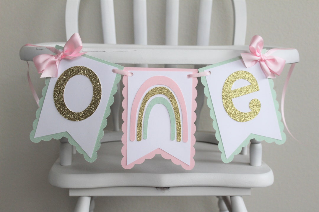 Rainbow Birthday, Rainbow Banner, Modern Rainbow Party, Rainbow ...
