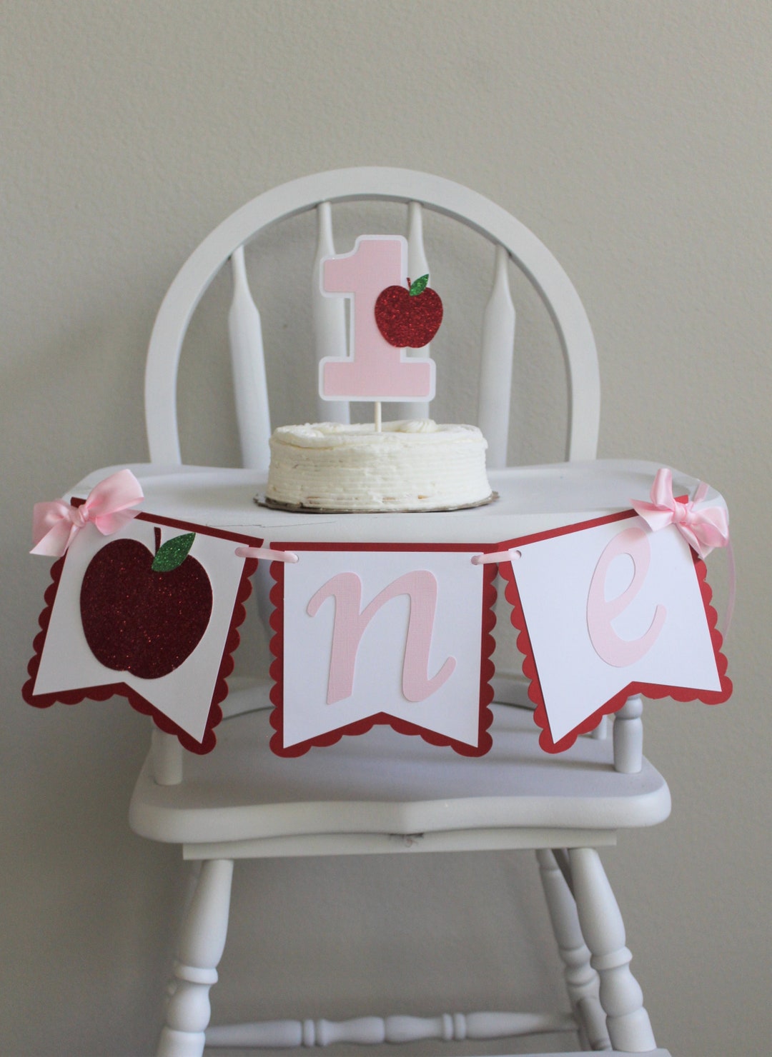 Apple Birthday Decorations Apple Banner Apple of My Eye - Etsy