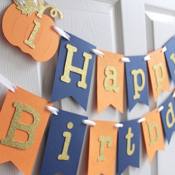 Pumpkin Birthday Banner - Etsy