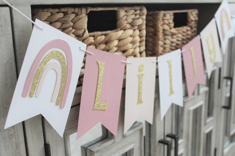 Rainbow Birthday Rainbow Banner Modern Rainbow Party - Etsy