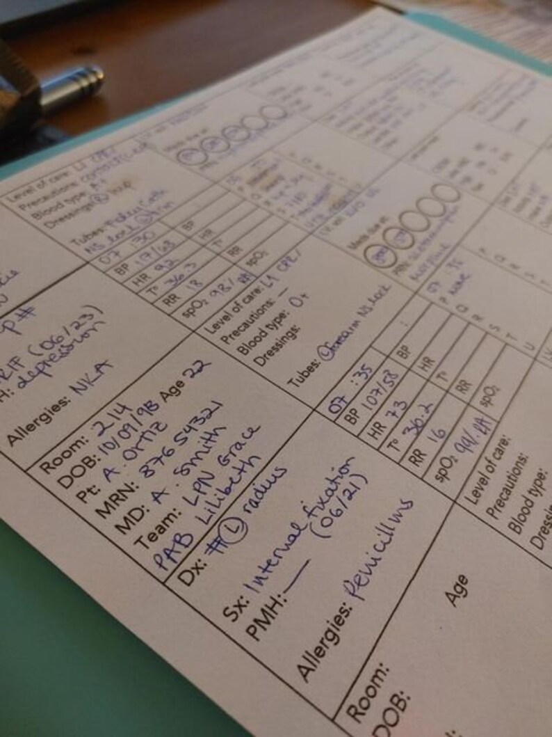 PATIENT ASSIGNMENT Sheet - Etsy