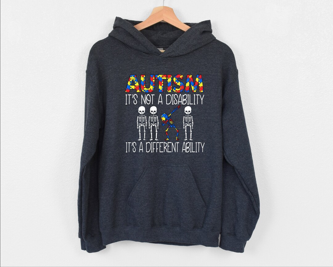 Skeleton Autism Hoodie, Autism Awareness Hoodie, Special Education ...