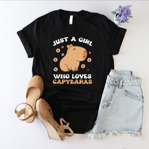 Just A Girl Who Loves Capybaras Shirt, Animal Lover Shirt, Gift for ...