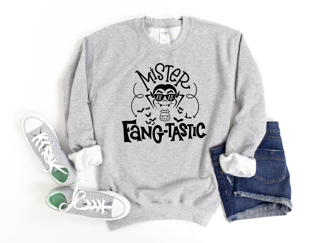 Mister Fang-tastic Sweatshirt, Mister Fangtastic, Halloween Sweatshirt ...