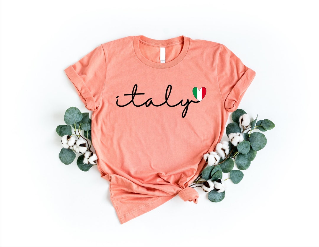 Italy Shirt, Heart Italian Flag Shirt, Italy Travel Womans Shirt, Italy ...