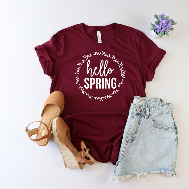 Hello Spring Shirt - Etsy