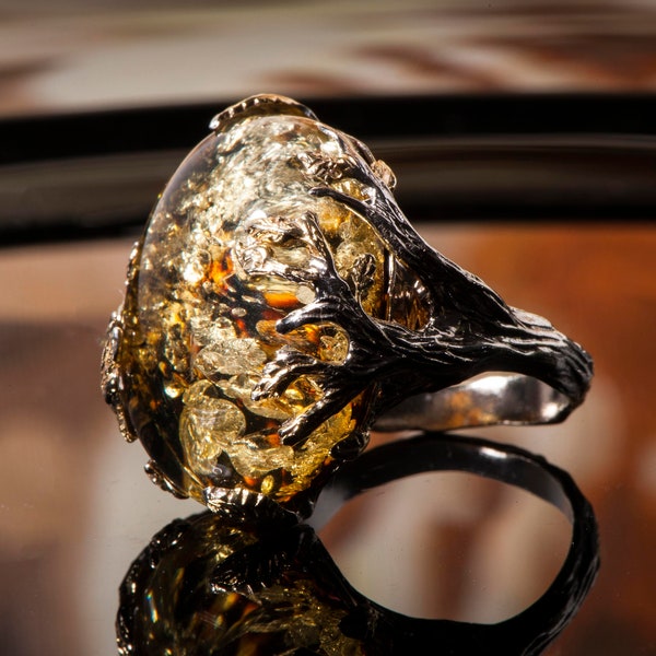 Amber Ring - Etsy