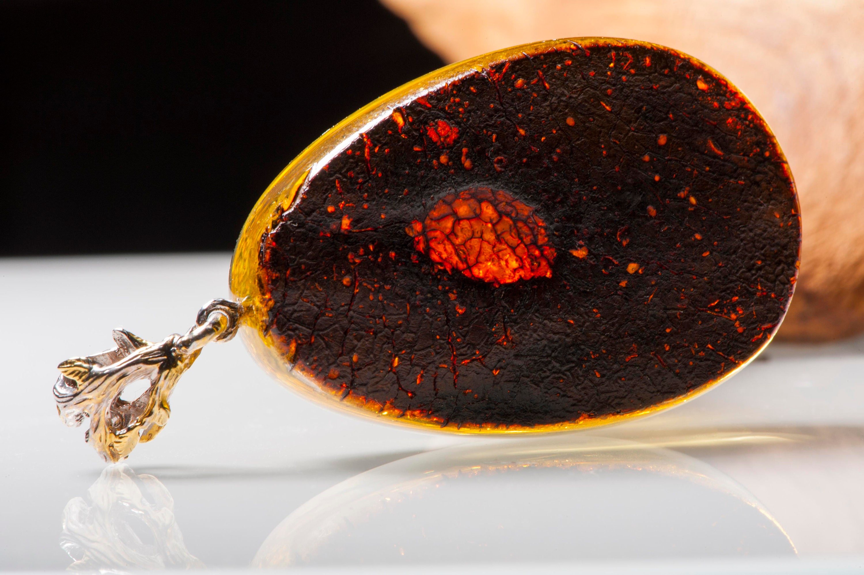 Rare Sparkling Amber With Natural Crust Underneath Green - Etsy