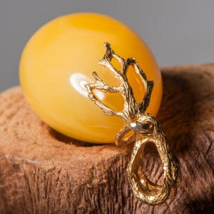 Rare Colour Yellow Amber Pendant, Yellow Baltic Amber Jewelry, Egg Yolk ...