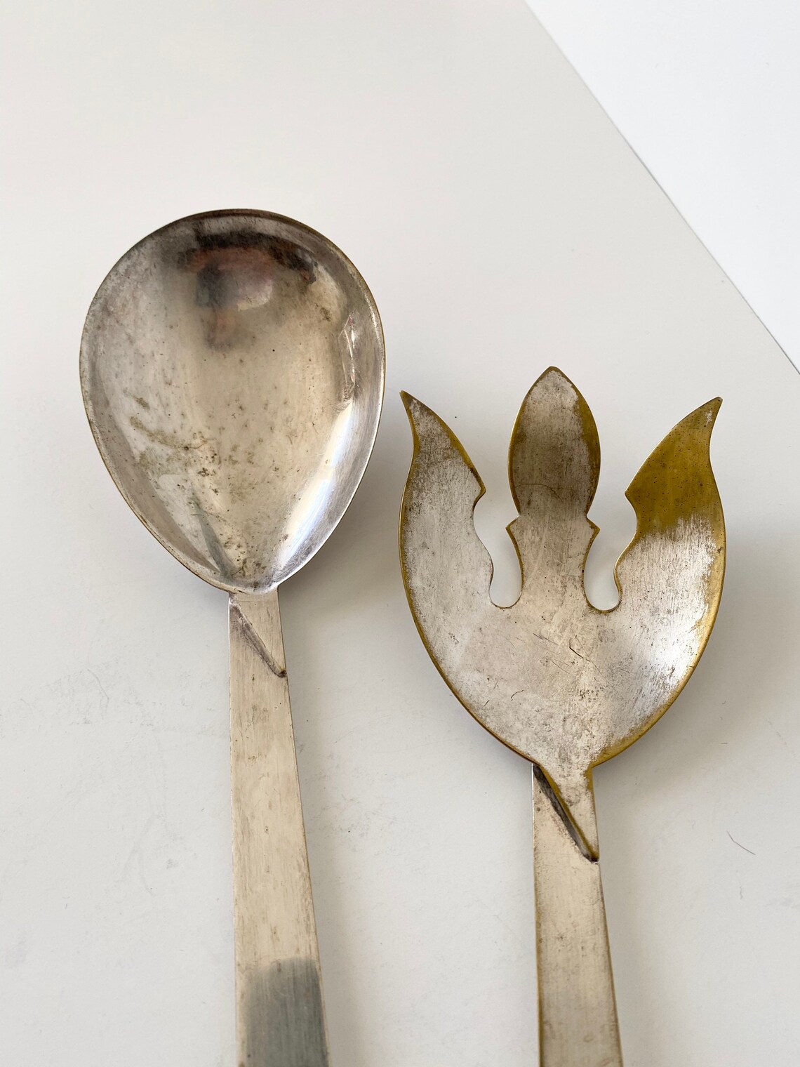 Mid Century Three Crowns Silver Plated Salad Spoon Fork Set - Etsy