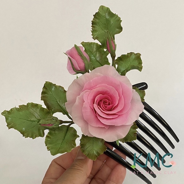 Rose Hair Comb - Etsy